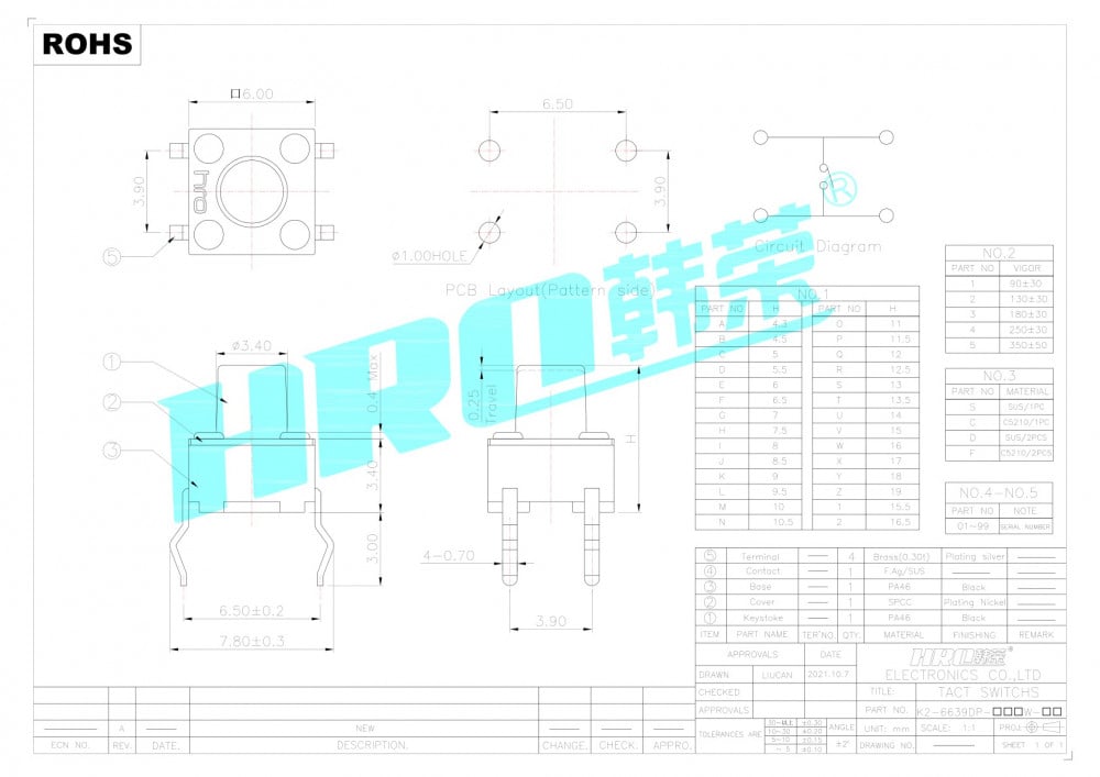 K2-6639DP-T4SW-04 technical drawing