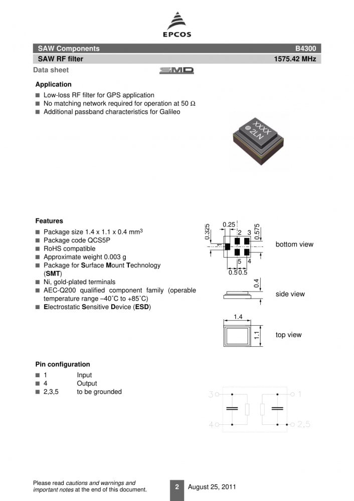 B4300 data sheet page 2
