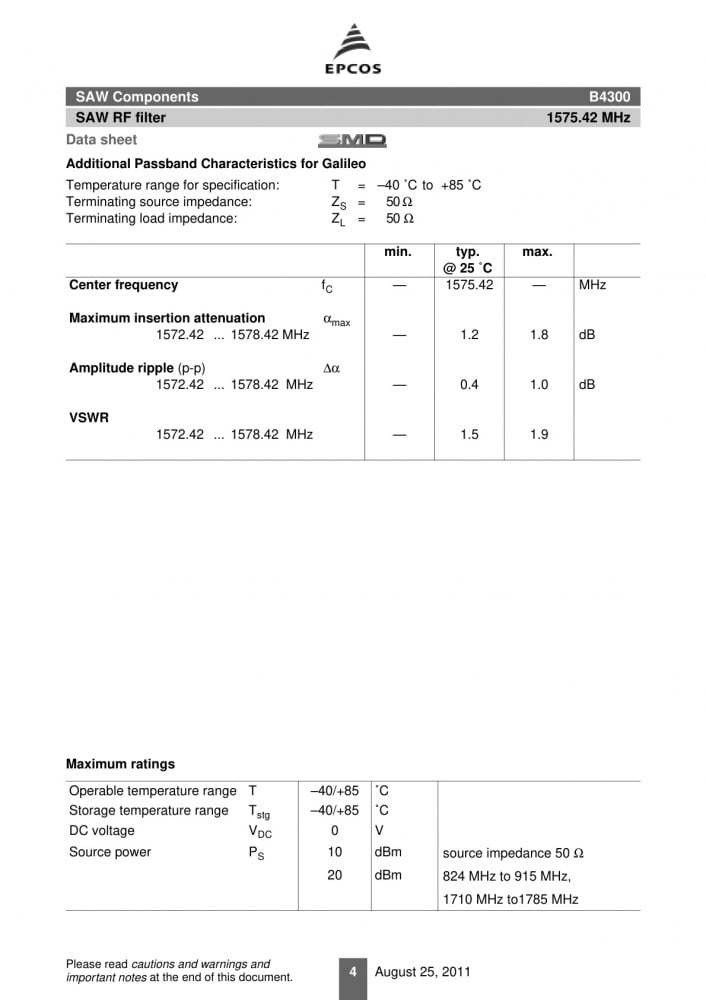 B4300 data sheet page 4