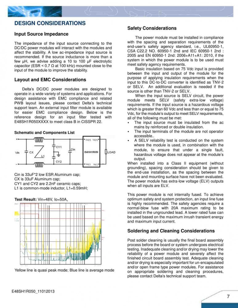 DELTA E48SH datasheet page 7