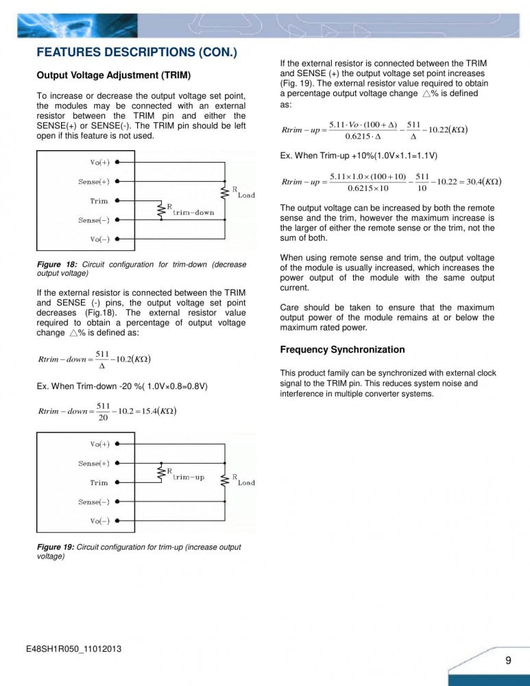 DELTA E48SH datasheet page 9
