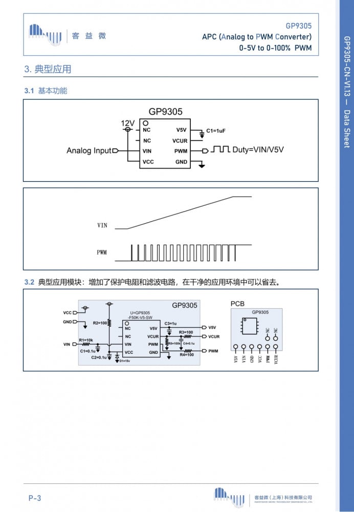 GP9305 datasheet page 3