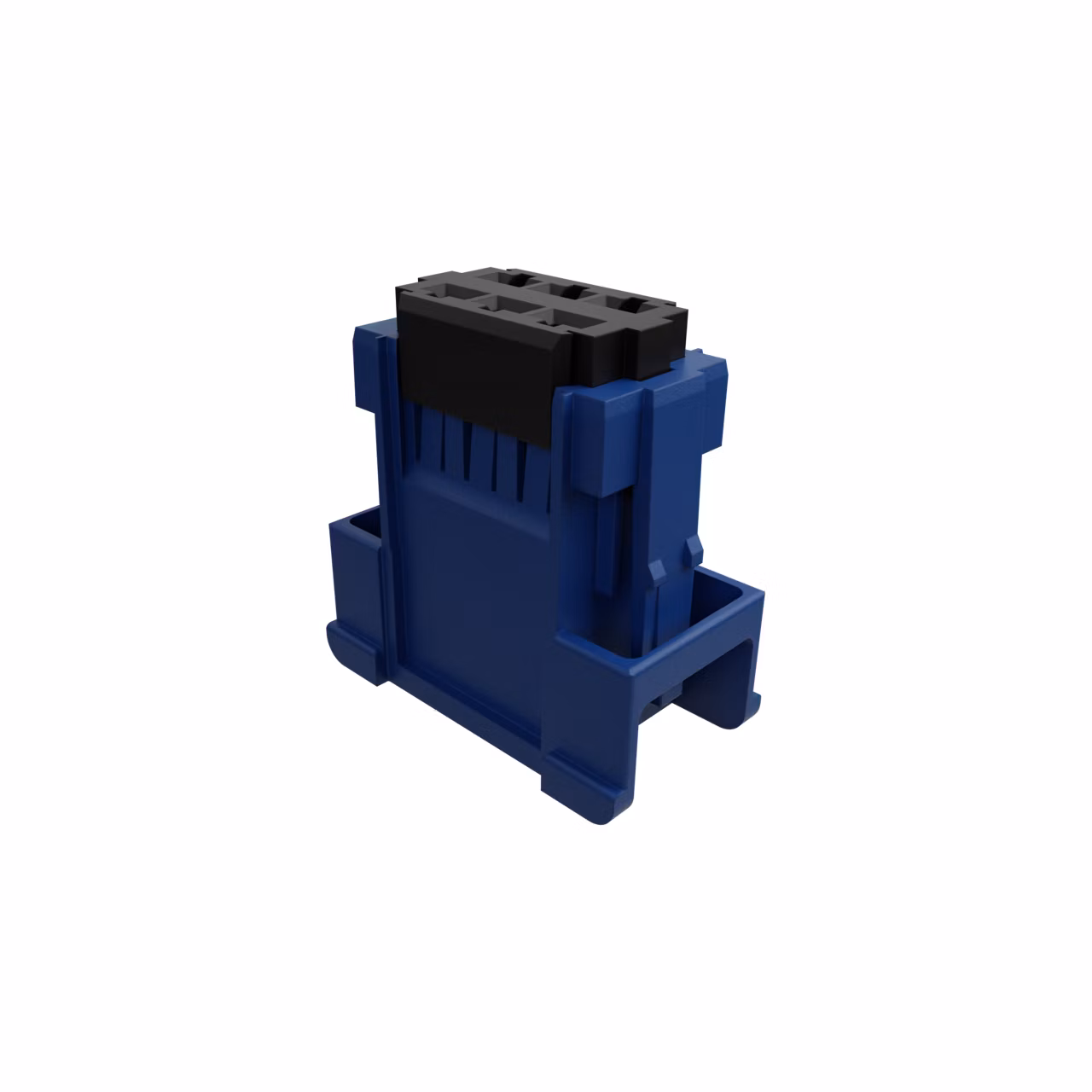 5.00mm Pitch NSCC/SICMA Female Wire-to-Board Housing, for 2.80mm Tab, with Bridges, Dual Row, 6 Circuits, Blue for sale