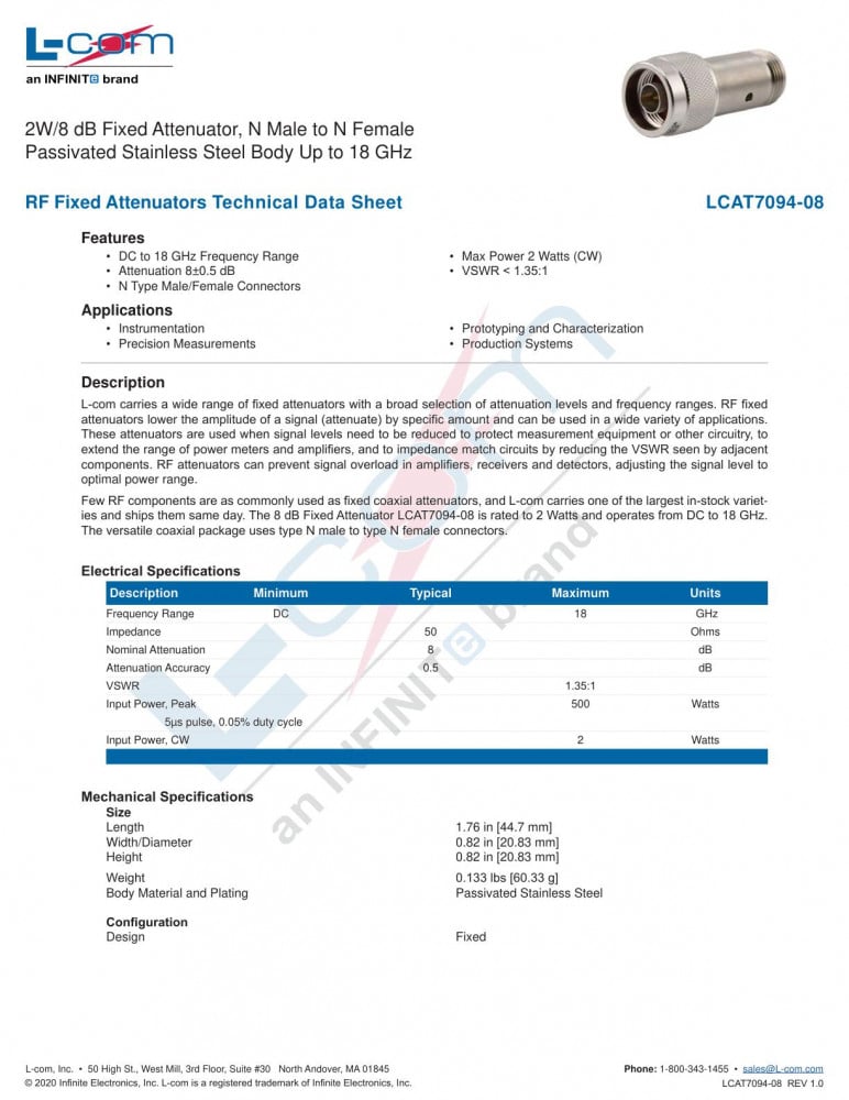LCAT7094-08 datasheet page 1