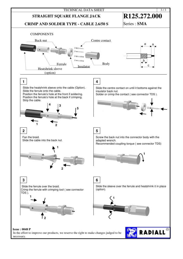 Radiall R125272000 technical document page 3