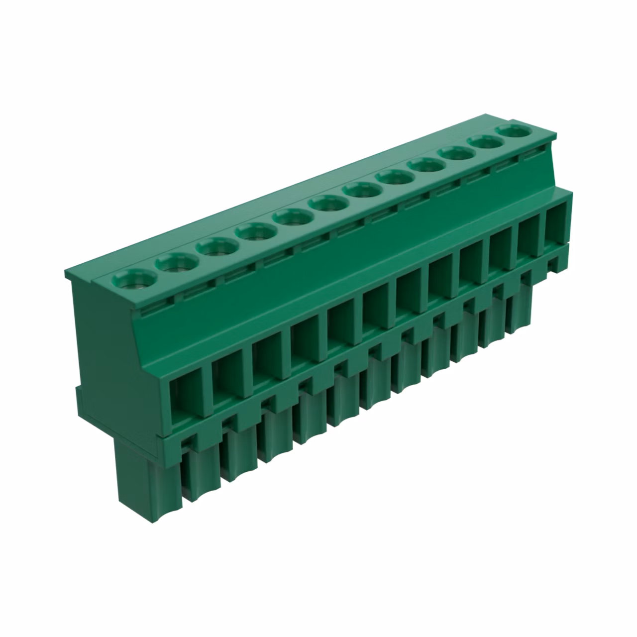 3.81mm Pitch Eurostyle Vertical Plug, with Reverse Imprinting, Rear Wire  Entry, Green Housing, Gold (Au) Plated, 12 Circuits for sale