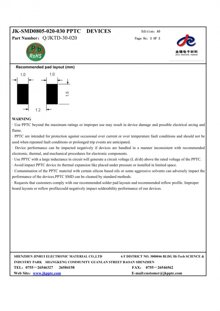 JK-SMD0805-020-30V datasheet page 3
