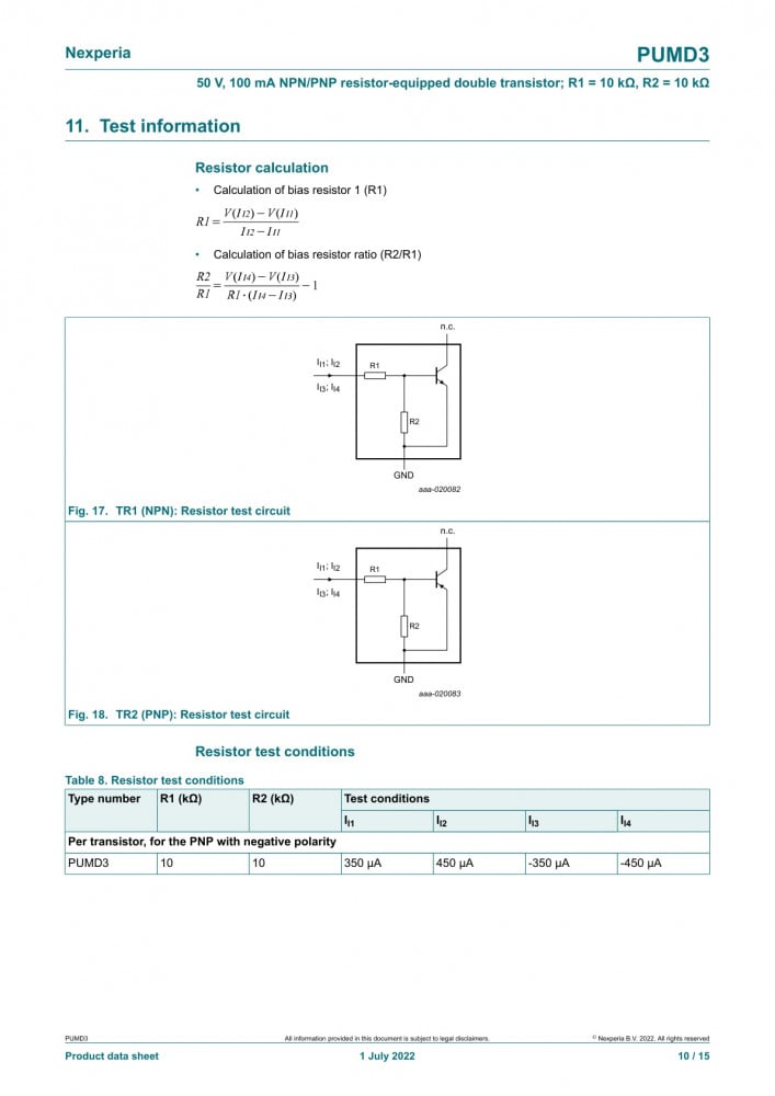PUMD3 datasheet page 10