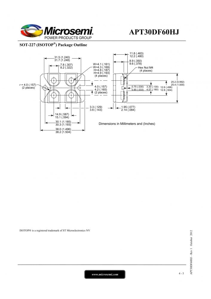 APT30DF60HJ datasheet page 4