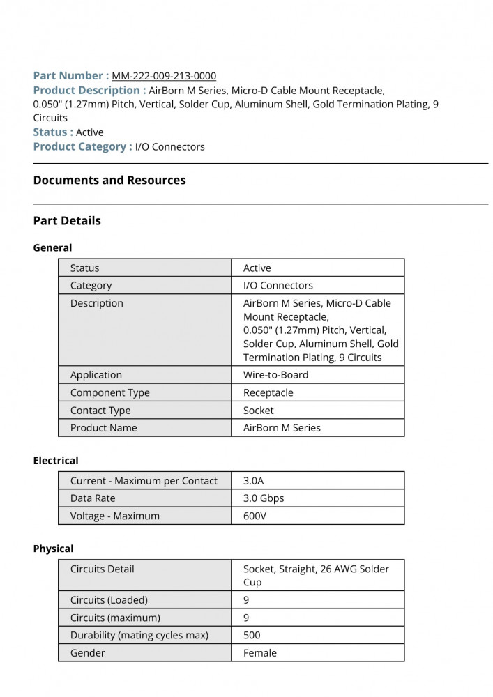 Product document page 1