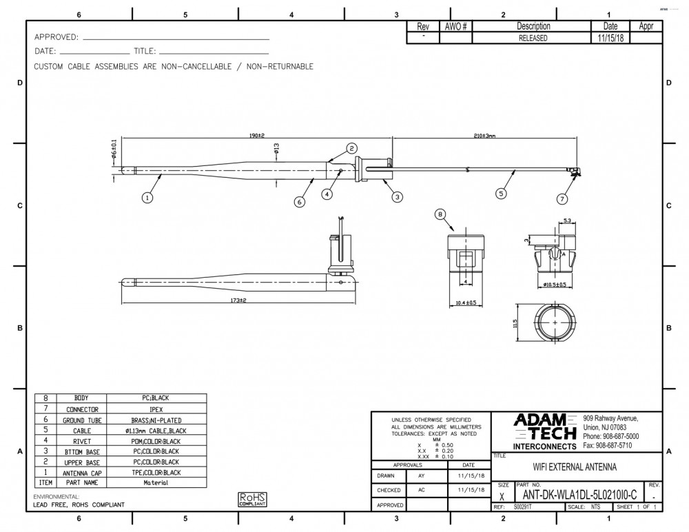 ANT-DK-WLA1DL-5L0210I0-C technical drawing preview