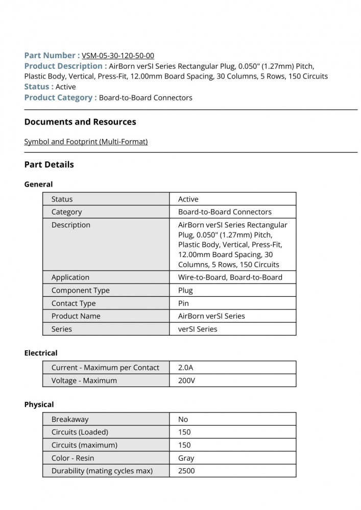 VSM-05-30-120-50-00 technical document page 1
