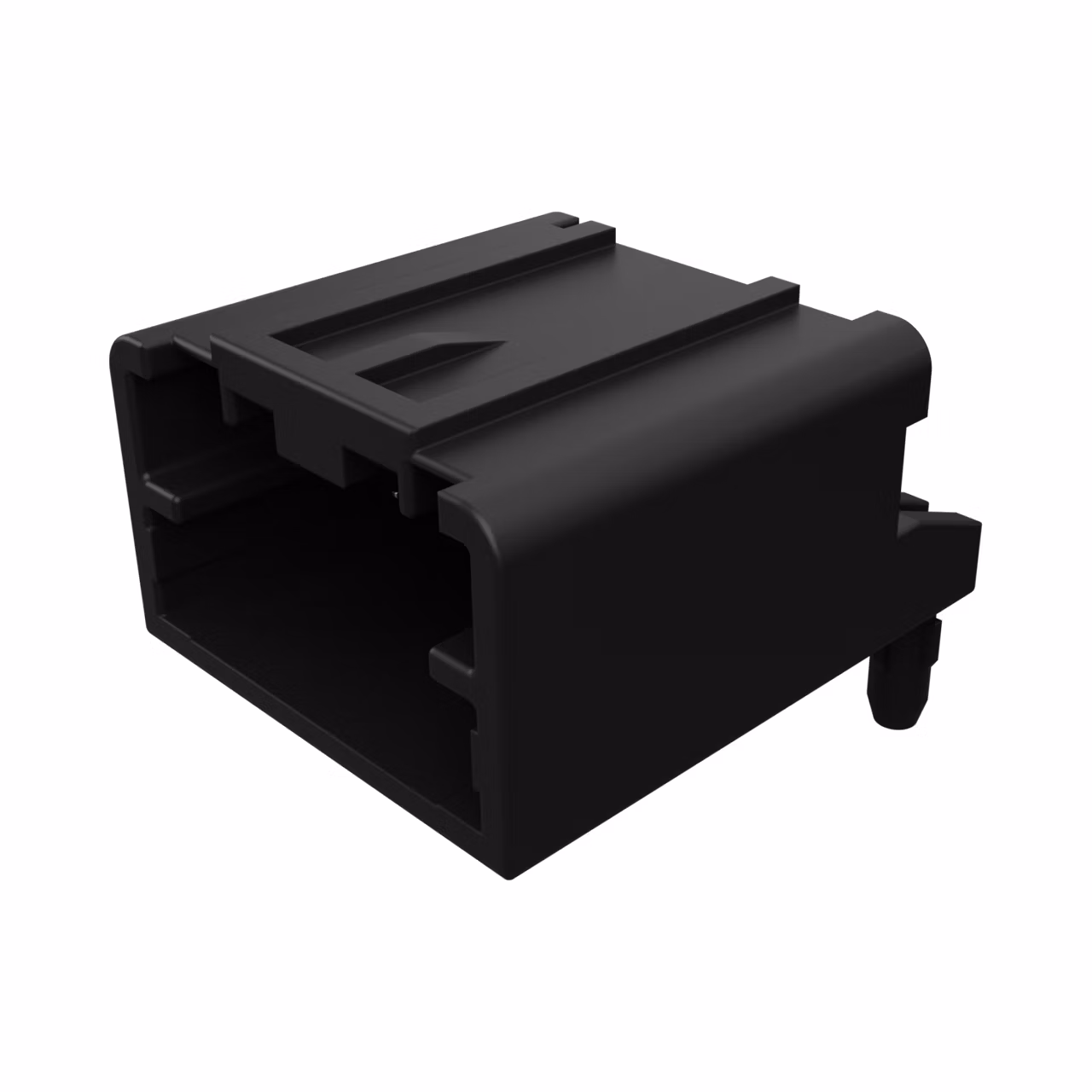 Mini50 Unsealed Right-Angle Header, UL 94 HB, Single Row, 4 Circuit, Polarization Option A, Black, Tape and Reel for sale