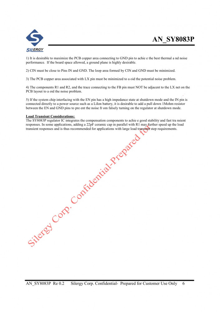 SY8083P datasheet page 6