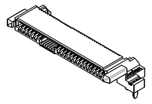 Slim-Grid Receptacle, 10 Circuits, Surface Mount, Vertical, 0.38µm Gold (Au) Plated, Tube, Lead-Free