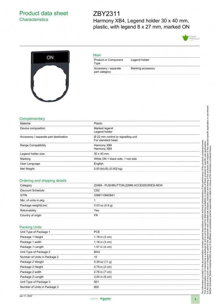 ZBY2311 technical document page 1