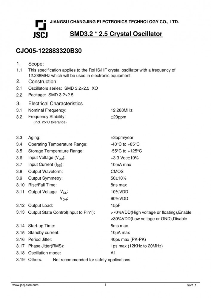 CJ005-122883320B30 datasheet page 3