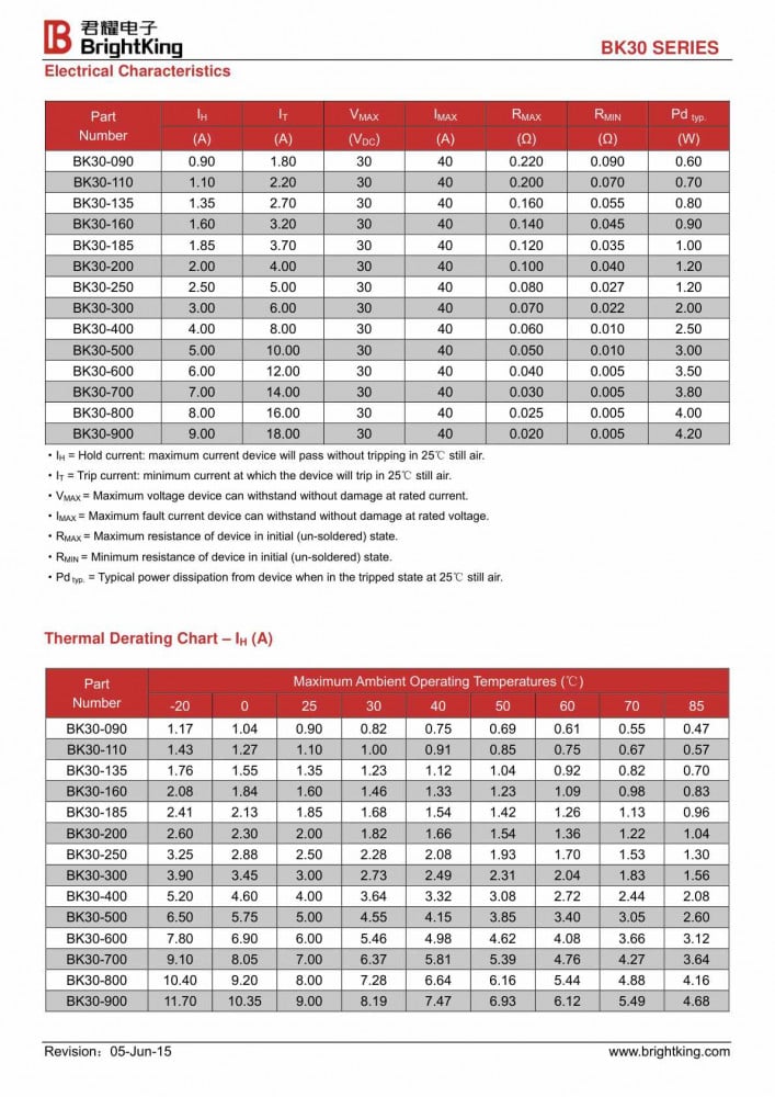 BK30-800 datasheet page 2