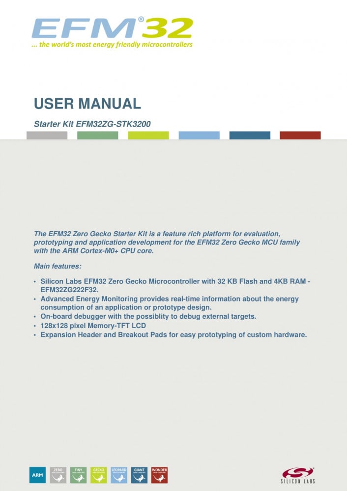 EFM32ZG-STK3200 user manual page 1