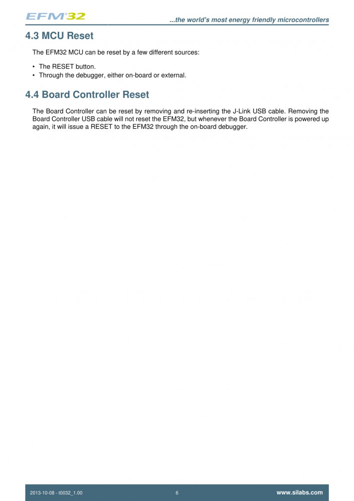 EFM32ZG-STK3200 user manual page 6