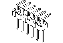 C-Grid III PCB Header, 2.54mm Pitch, Through Hole, Single Row, Right-Angle, 27 Circuits, 0.05µm Gold (Au) Flash Plating