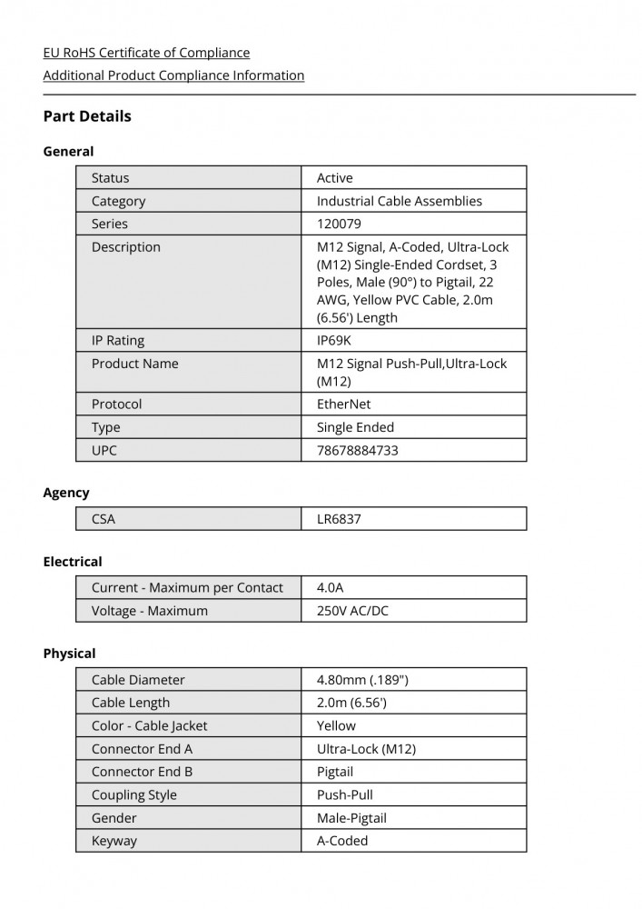 MOLEX 1200790222 product drawing, page 2