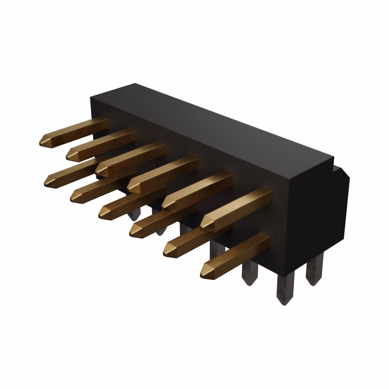 2.00mm Pitch Milli-Grid Header, Right-Angle, Through Hole, 12 Circuits, 0.38µm Gold (Au) Plating, Mating Pin Length 3.50mm, Tail Length 2.60mm, Tray, Lead-Free for sale