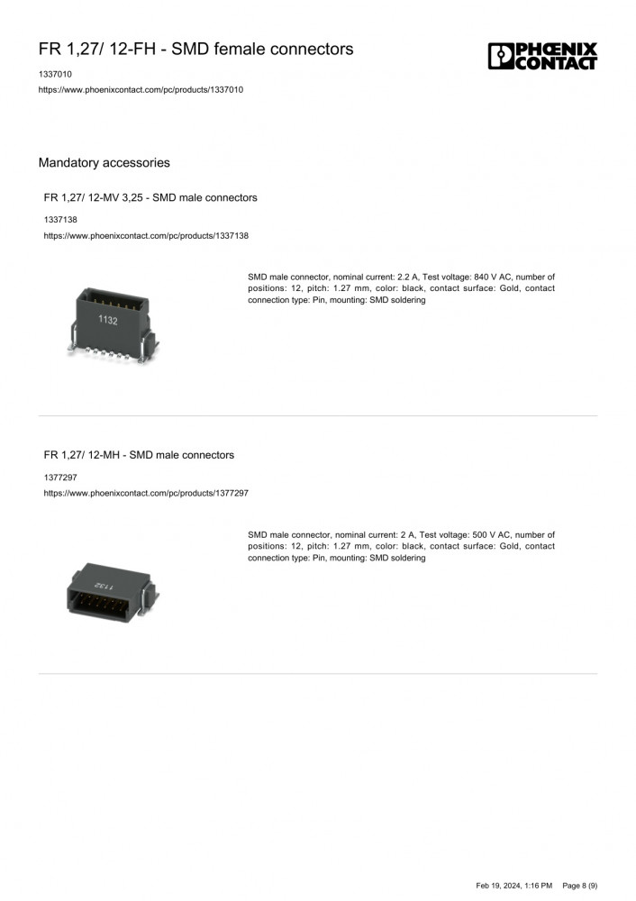 Phoenix Contact 1337010 technical document page 8