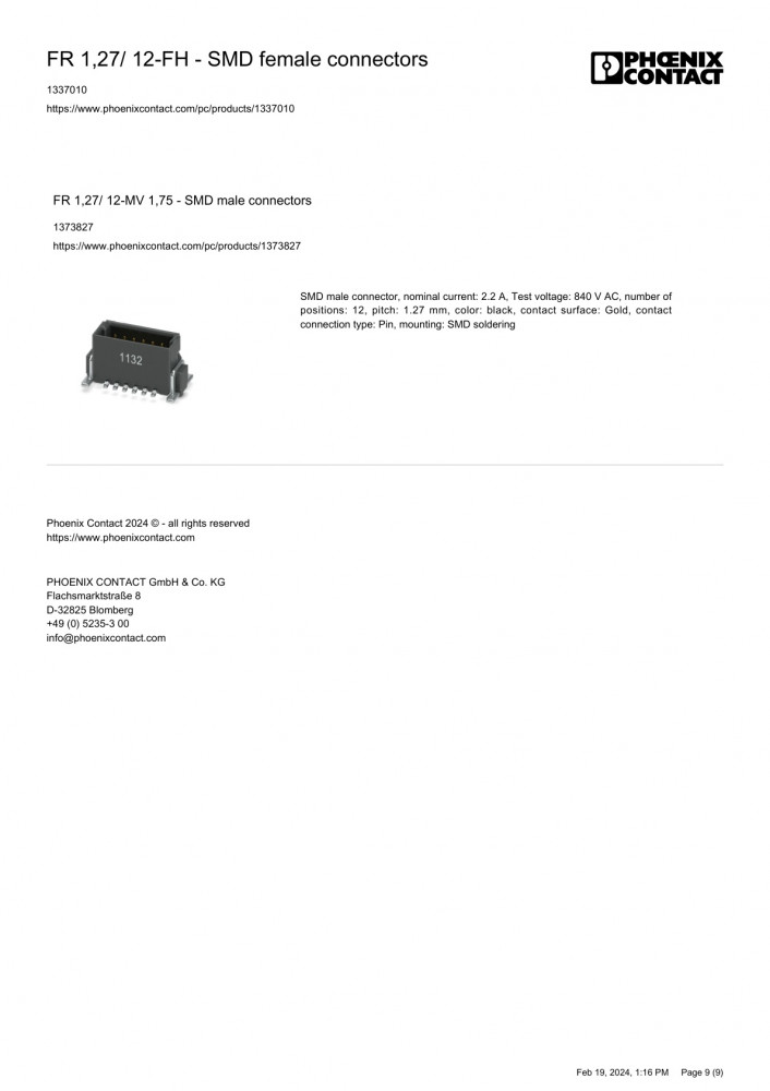 Phoenix Contact 1337010 technical document page 9