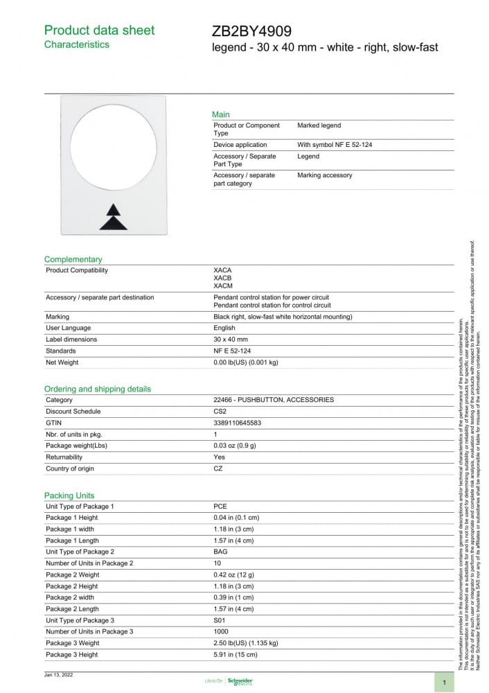 ZB2BY4909 technical document page 1