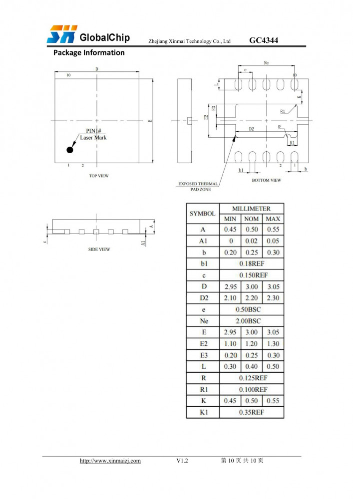 GC4344 datasheet page 10
