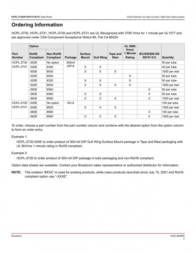 HCPL-2731 datasheet page 4