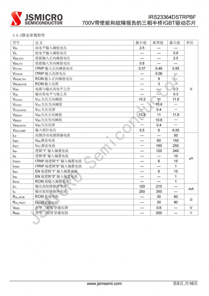 IRS23364DS technical document page 5