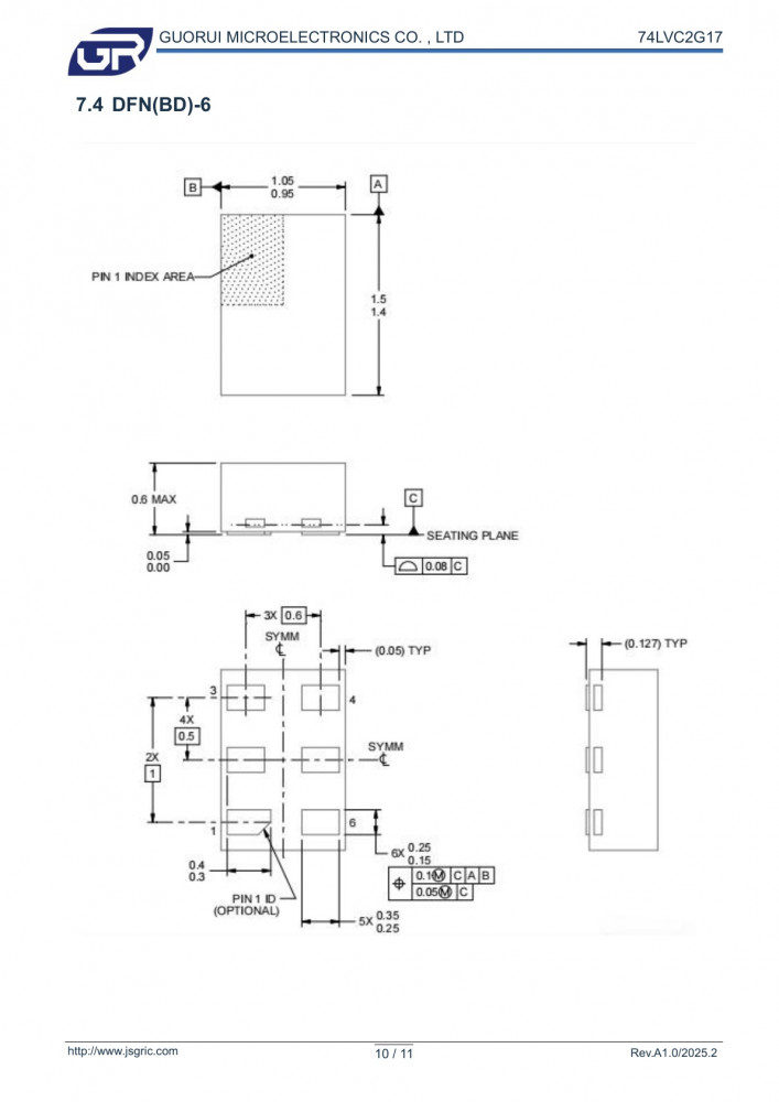 74LVC2G17 technical document page 10