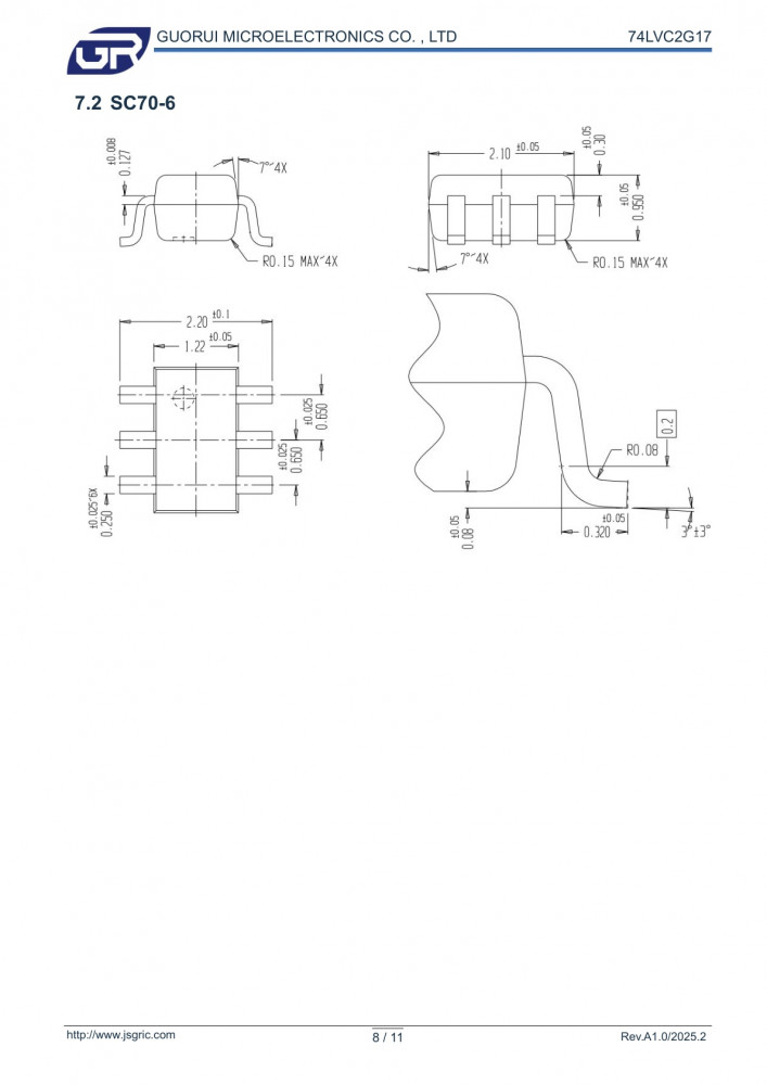 74LVC2G17 technical document page 8