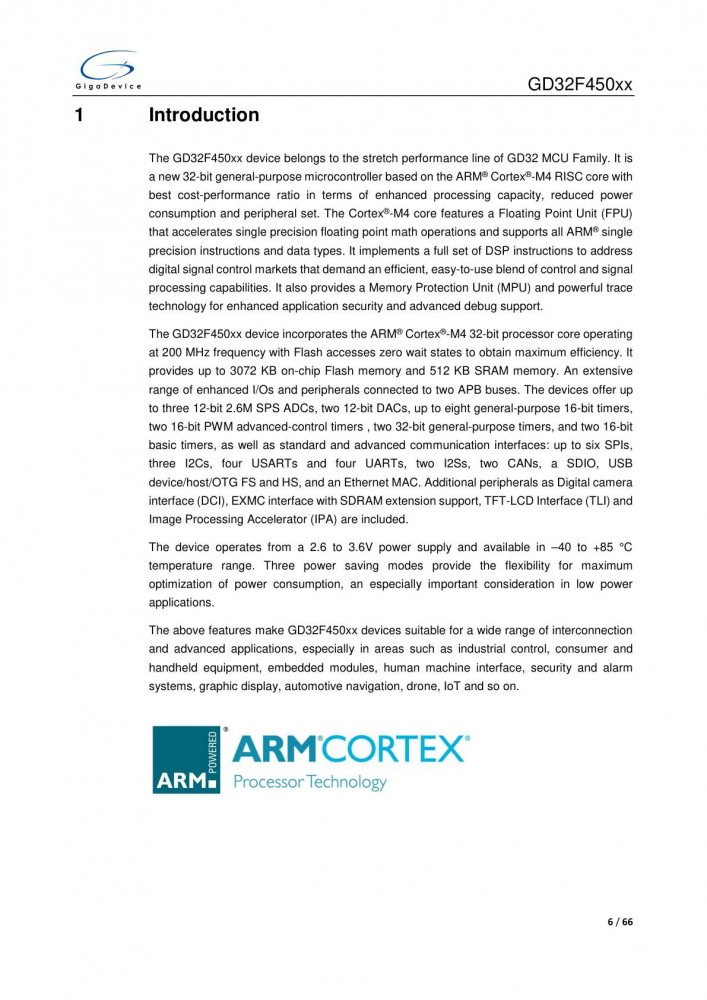 GD32F450xx datasheet page 7