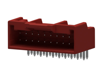 2.00mm Pitch, iGrid PCB Header, Dual Row, Right-Angle, Through Hole, Matte Tin (Sn) Plating, Positive Lock, 38 Circuits, Tray, 3.20mm PC Tail Length, Red for sale