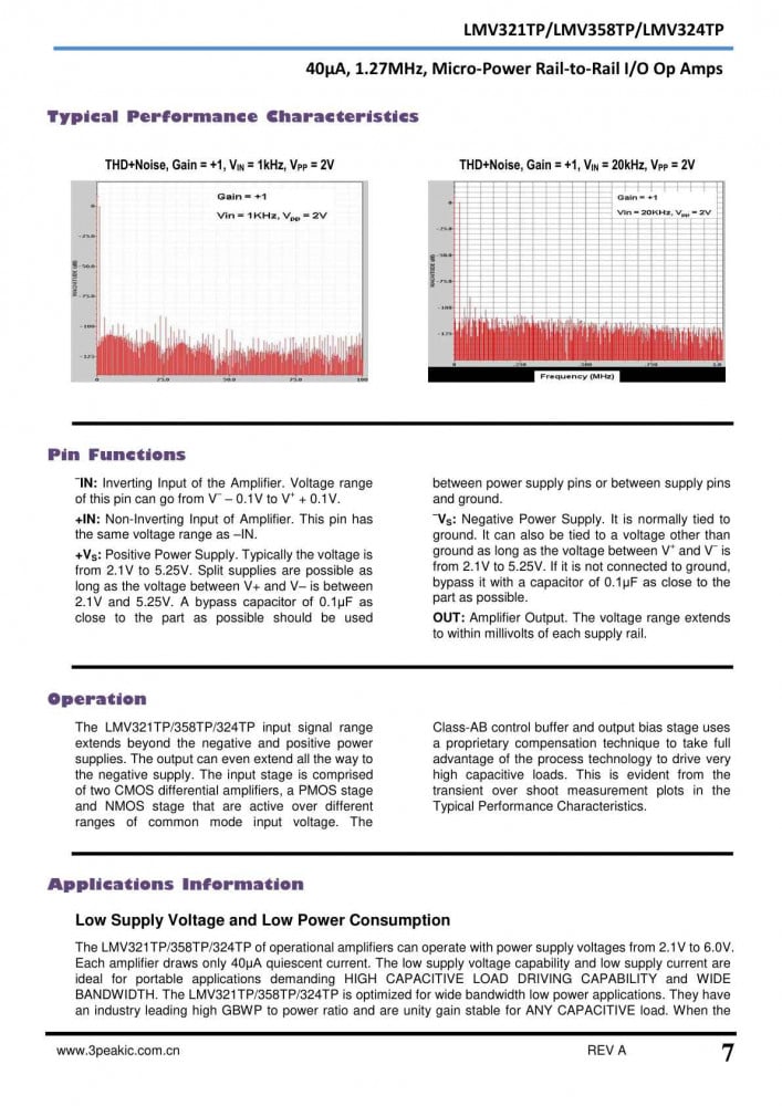 LMV321TP-TR datasheet page 7