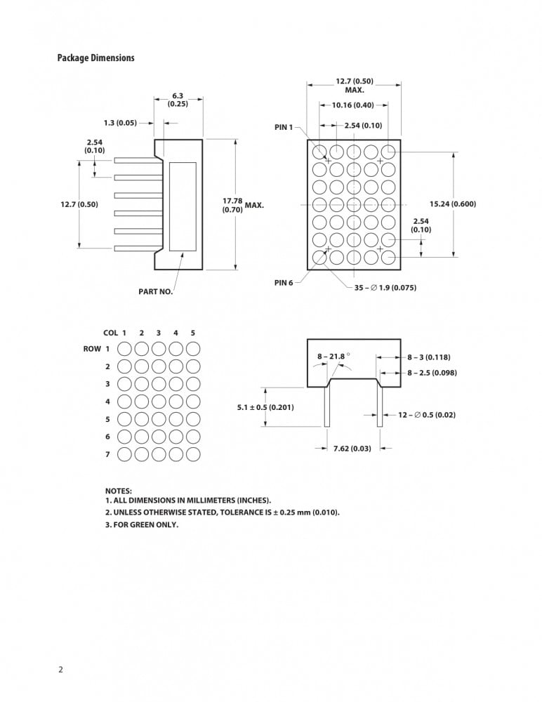 HDSP-703G datasheet page 2