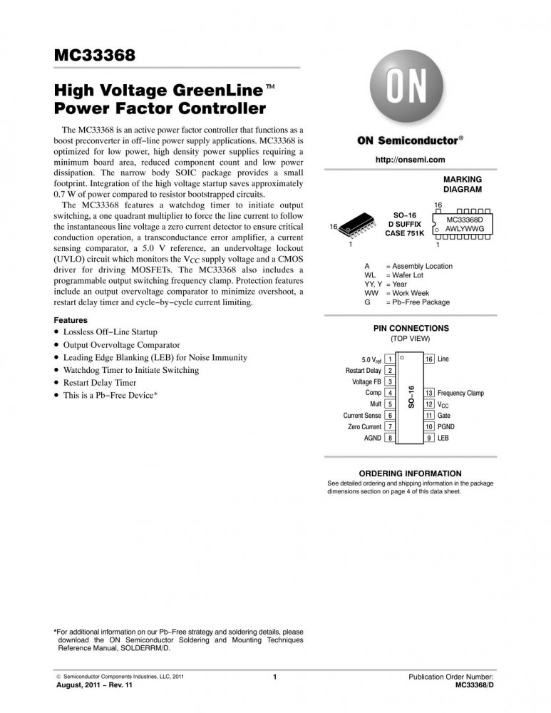 MC33368 datasheet page 1