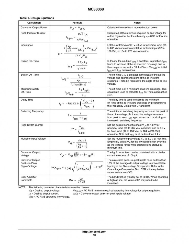 MC33368 datasheet page 10