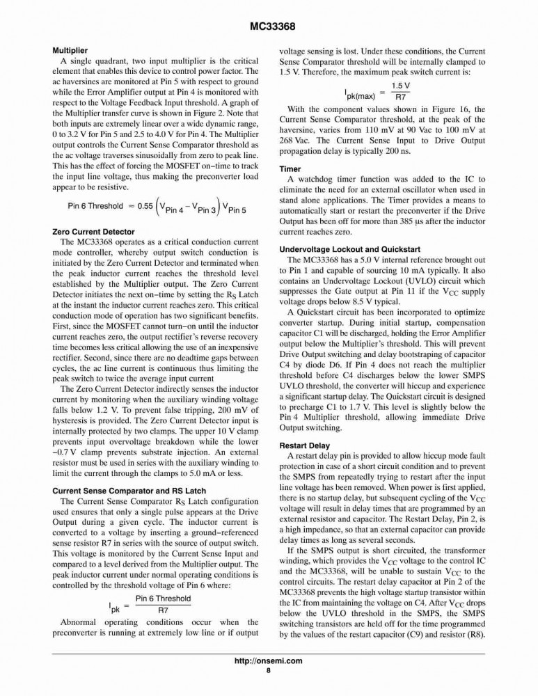 MC33368 datasheet page 8