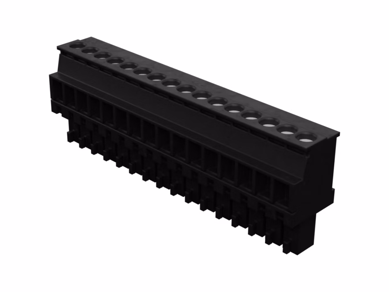 3.50mm Pitch Eurostyle Vertical Plug, with Reverse Imprinting, Front Wire Entry, Black, 16 Circuits for sale