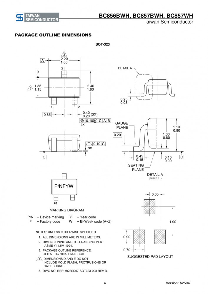 BC857WH technical document page 4