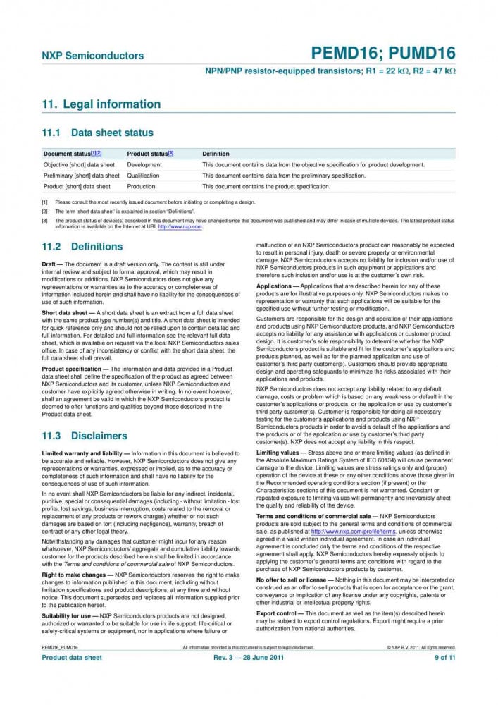 PUMD16 datasheet page 9
