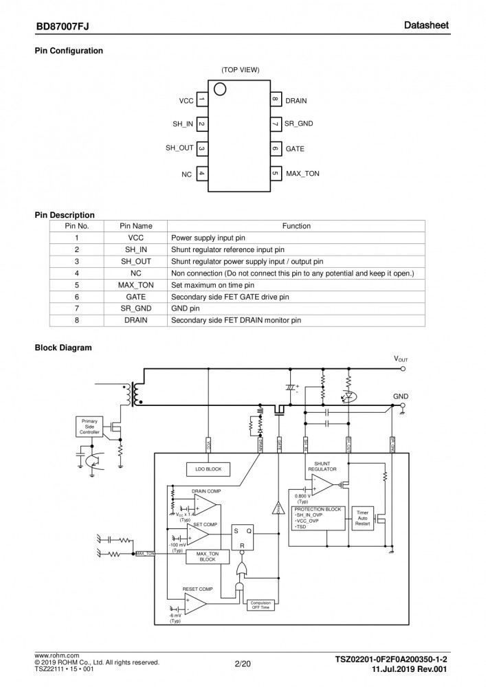 BD87007FJ-E2 datasheet page 2