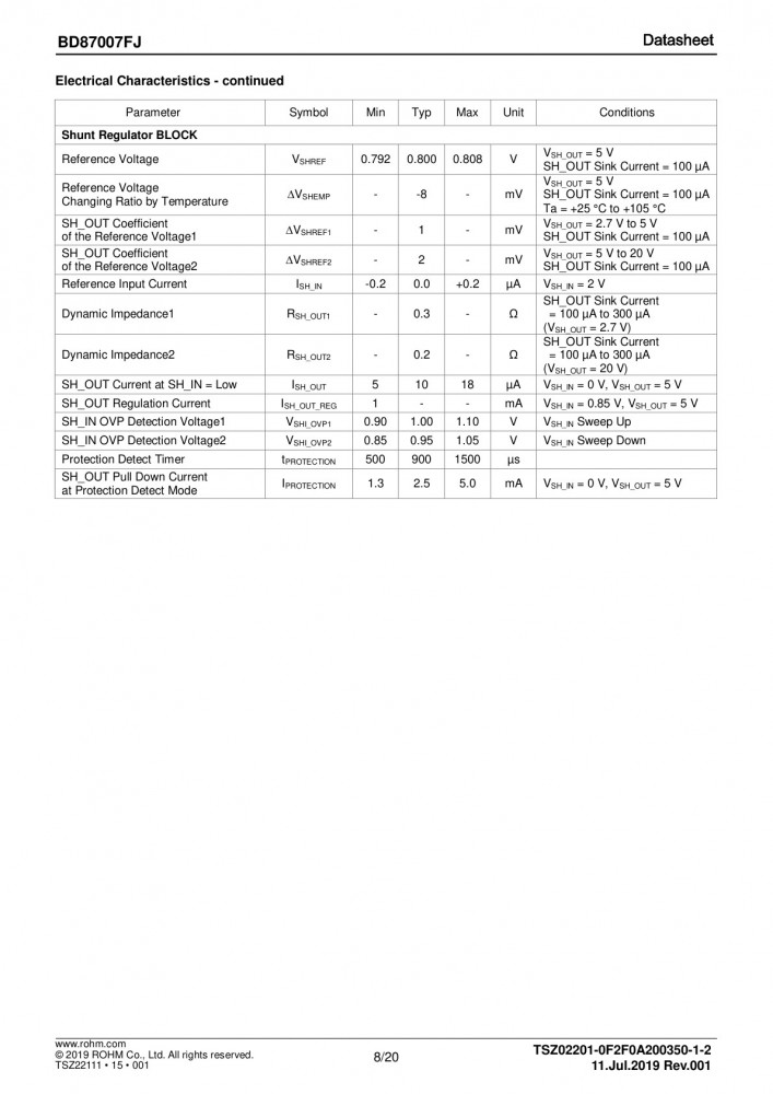 BD87007FJ-E2 datasheet page 8