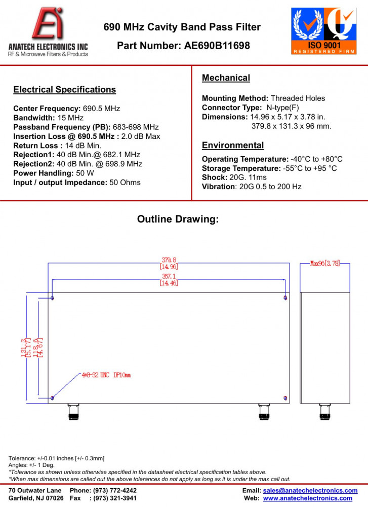 AE690B11698 technical documentation