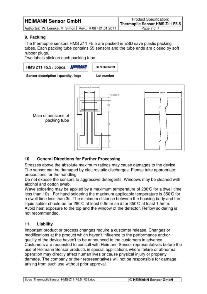 HMS Z11 F5.5 datasheet page 7