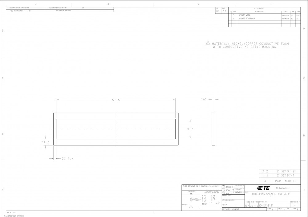 TE Connectivity 2132187-1 controlled customer drawing
